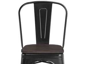 Lancaster Table & Seating Alloy Series Black Metal Indoor Industrial ...