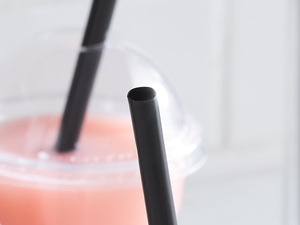 Choice 9" Black Pointed Wrapped Straw - 400/Pack