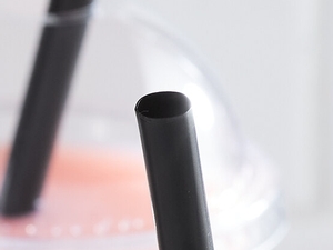 Choice 9" Black Pointed Wrapped Straw - 1600/Case