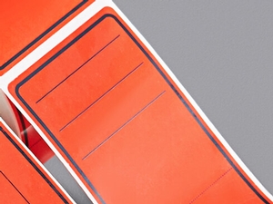 TamperSafe 2 1/2" x 6" Red Plastic Tamper-Evident Label - 250/Roll