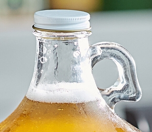 Acopa 128 oz. Clear Growlers w/ Caps (4/Case)