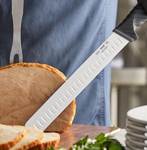 Schraf™ 10" Granton Edge Slicing Knife with TPRgrip Handle