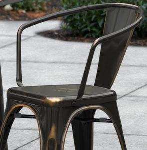 Lancaster Table & Seating Distressed Metal Chair