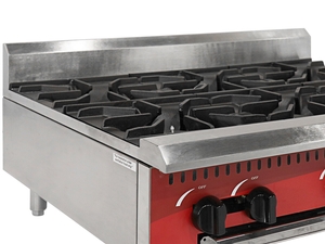 Avantco Chef Series CAG-R-6-36 36" 6 Burner Gas Countertop Range ...