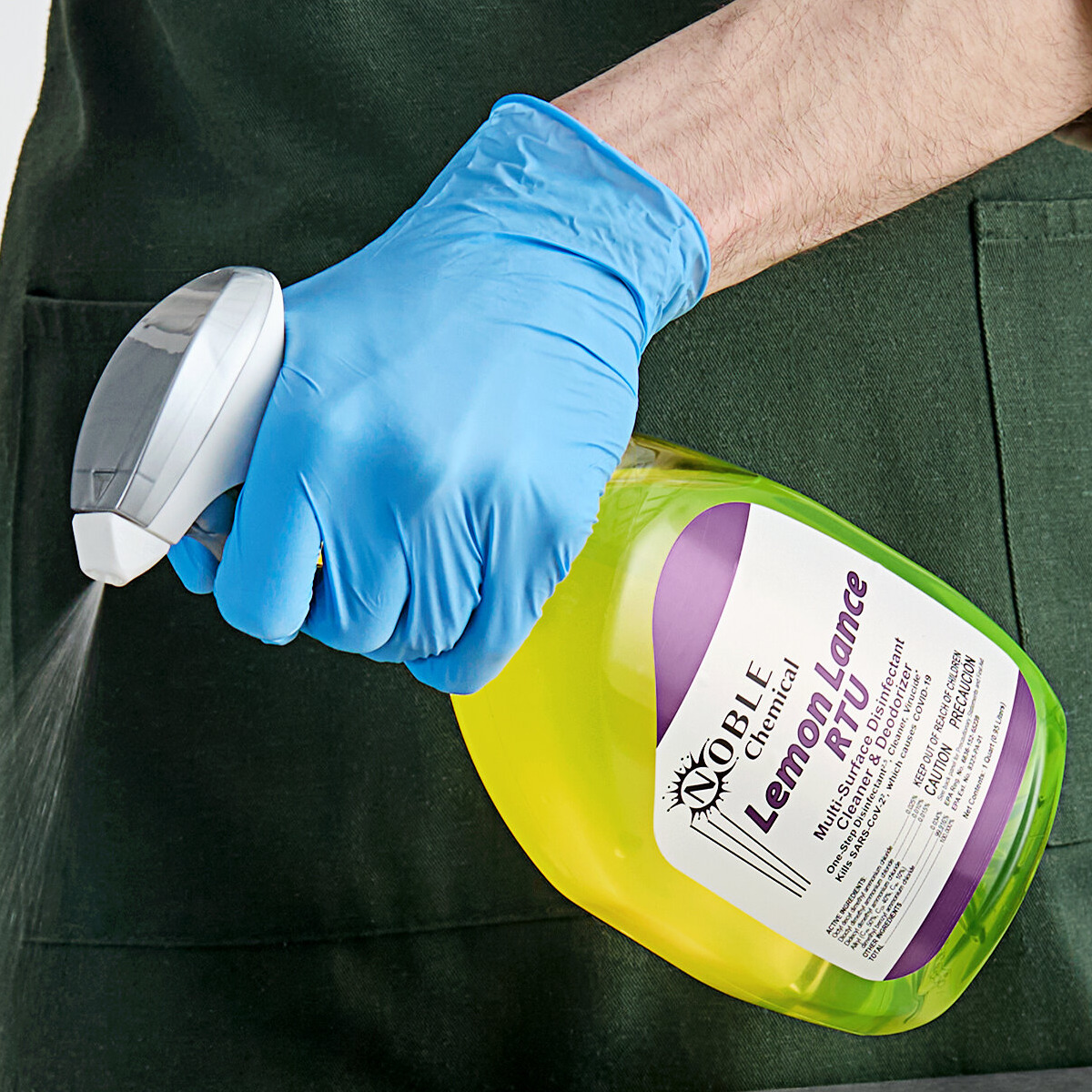 Noble 1 Qt. / 32 oz. Lemon Lance Ready-to-Use Disinfectant & Detergent ...