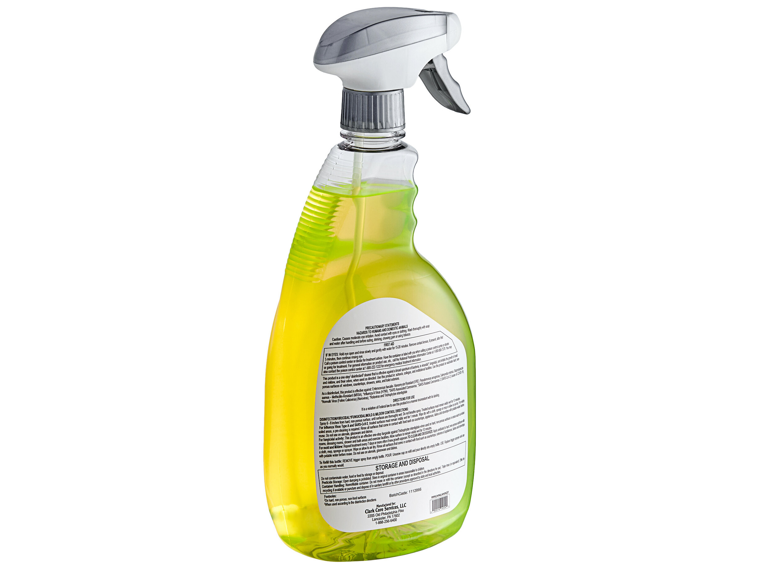 Noble 1 Qt. / 32 oz. Lemon Lance Ready-to-Use Disinfectant & Detergent ...