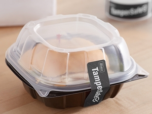 TamperSafe 1" x 3" Customizable Black Paper Tamper-Evident Label - 250/Roll