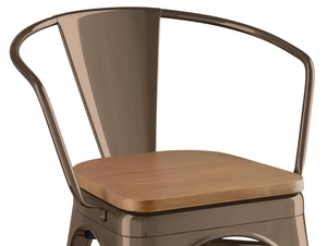 Lancaster Table & Seating Alloy Series Copper Indoor Arm Chair with ...