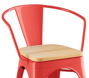 Lancaster Table & Seating Alloy Series Ruby Red Indoor Arm Chair with ...