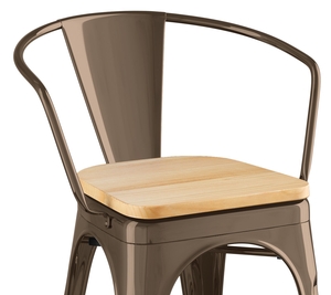 Lancaster Table & Seating Alloy Series Copper Indoor Arm Chair with ...