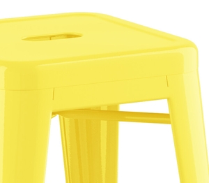Lancaster Table & Seating Alloy Series Citrine Yellow Outdoor Backless ...