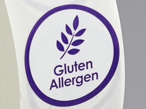 Point Plus Gluten Allergen Permanent 1" Purple Label - 1000/Roll