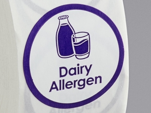 Point Plus Dairy Allergen Permanent 1" Purple Label - 1000/Roll