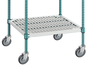 Regency+ 24" x 24" Green Epoxy Polymer Drop Mat 4-Shelf Kit with 64 ...