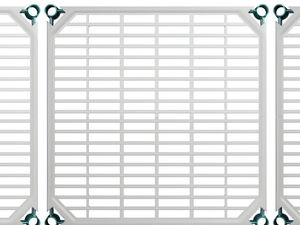 Regency+ 24" x 24" Green Epoxy Polymer Drop Mat 4-Shelf Kit with 64 ...