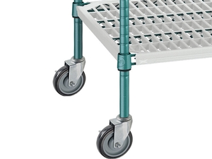 Regency+ 24" x 48" Green Epoxy Polymer Drop Mat 4-Shelf Kit with 64 ...