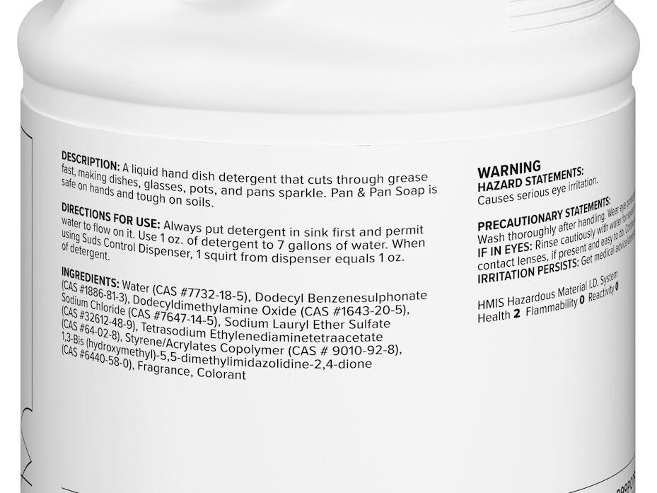 Advantage Chemicals 1 gallon / 128 oz. Concentrated Pot & Pan Liquid ...