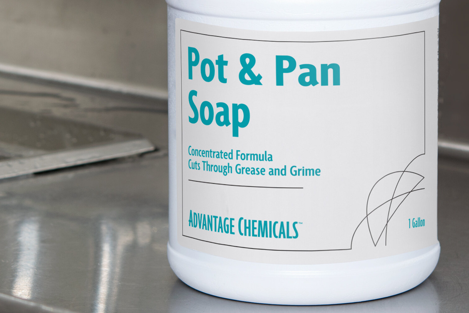 Advantage Chemicals 1 gallon / 128 oz. Concentrated Pot & Pan Liquid ...