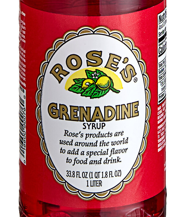 Rose's 1 Liter Grenadine Syrup - 12/Case