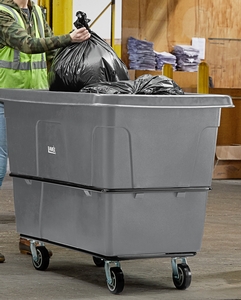 Lavex 27 Cubic Foot Gray Cube Truck (1200 lb. Capacity)