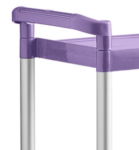 Choice Purple Utility / Bussing Cart with Three Shelves - 32" x 16"