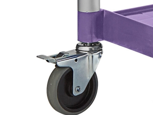 Choice Purple Utility / Bussing Cart with Three Shelves - 32" x 16"