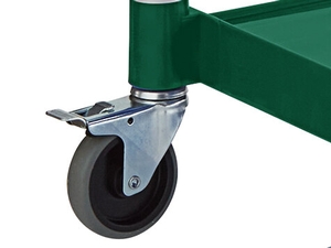 Choice Green Utility / Bussing Cart with Three Shelves - 42" x 20"