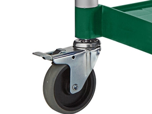 Choice Green Utility / Bussing Cart with Three Shelves - 32" x 16"