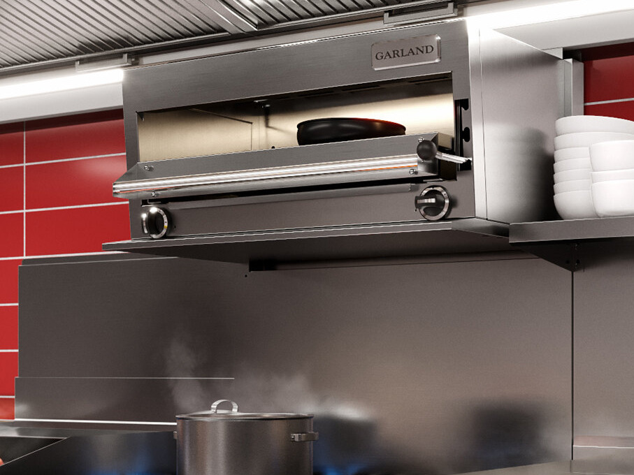 Garland GIR60 Natural Gas Left-Side Range-Mount Infra-Red Salamander ...