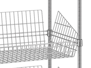 Regency NSF Chrome Stationary 5 Basket Storage Display Stand - 18" x 24 ...