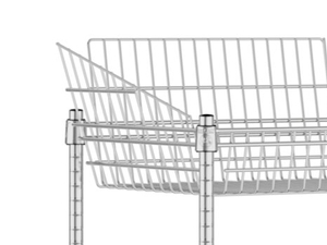 Regency NSF Chrome Stationary 5 Basket Storage Display Stand - 18" x 24 ...