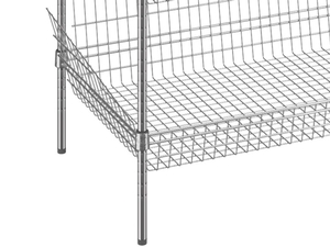 Regency NSF Chrome Stationary 5 Basket Storage Display Stand - 24" x 36 ...