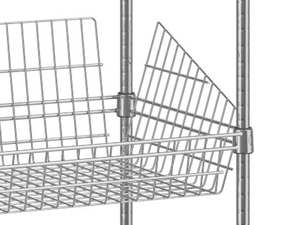 Regency NSF Chrome Stationary 5 Basket Storage Display Stand - 18" x 36 ...