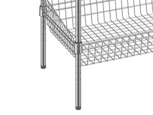 Regency NSF Chrome Stationary 5 Basket Storage Display Stand - 18" x 36 ...