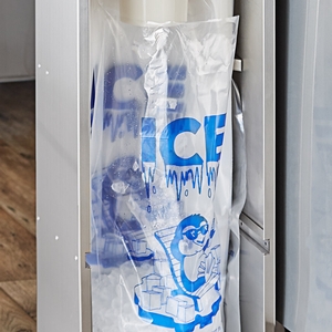 Choice Ice Bagger Kit with 20 lb. Bags, Tape, and Tape Dispenser