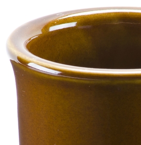 Acopa Brown Bell Shaped 7 oz. Stoneware Coffee Mug - 12/Pack