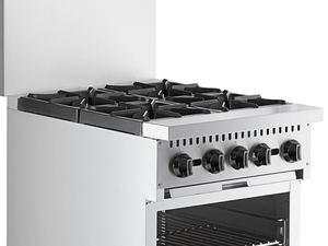 Main Street Equipment E24-N Natural Gas 4 Burner 24" Range with Space ...