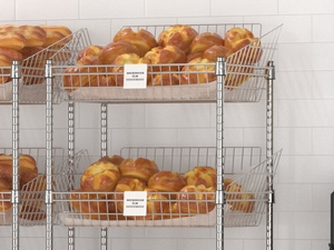 Regency 18" x 24" NSF Chrome 4 Post Basket Kit with 64" Posts and Casters