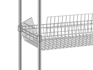 Regency 18" x 36" x 64" NSF Chrome Stationary 4 Basket Storage Display ...