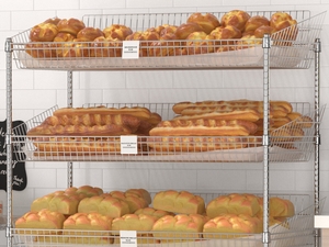 Regency 24" x 48" NSF Chrome 4 Post Basket Kit with 64" Posts and Casters