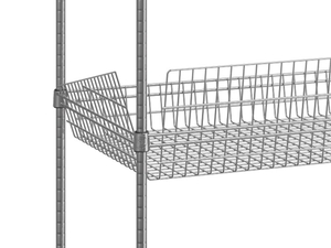 Regency 24" x 48" NSF Chrome 4 Post Basket Kit with 64" Posts and Casters