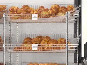 Regency 18" x 36" NSF Chrome 4 Post Basket Kit with 64" Posts and Casters