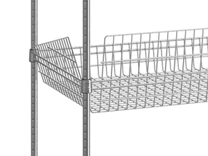 Regency 24" x 60" NSF Chrome 4 Post Basket Kit with 64" Posts and Casters