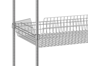 Regency 24" x 36" NSF Chrome 4 Post Basket Kit with 64" Posts and Casters