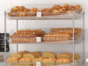 Regency 18" x 48" NSF Chrome 4 Post Basket Kit with 64" Posts and Casters