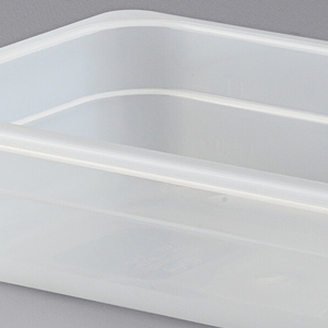 Vigor 1/4 Size 2 1/2" Deep Translucent Polypropylene Food Pan