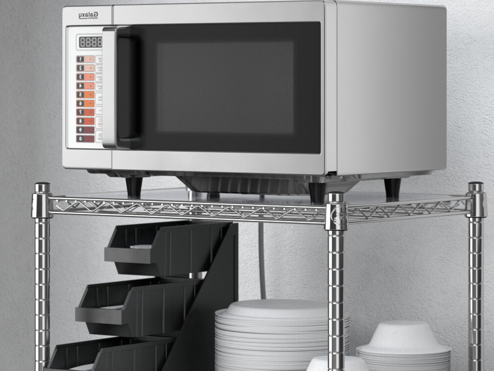 Regency 18" x 24" NSF Chrome 3-Shelf Microwave Shelving Kit with 34 ...