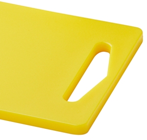 Choice 10" x 6" x 1/2" Yellow Bar Size Cutting Board and Lemon Prep Set