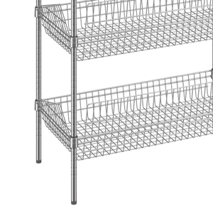 Regency 18" x 36" x 74" NSF Chrome Stationary 5 Basket Retail Storage ...