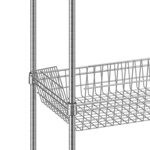 Regency 18" x 36" x 64" NSF Chrome Stationary 4 Basket Retail Storage ...